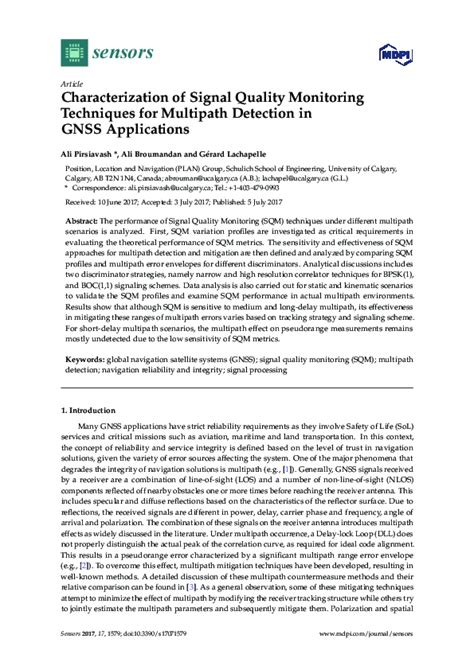 pdf characterization of signal quality monitoring techniques for
