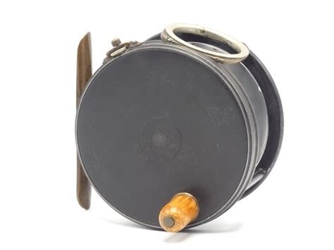 A Hardy Perfect 4 ¼ Salmon Fly Reel Domed Ivorine Handle Brass Foot