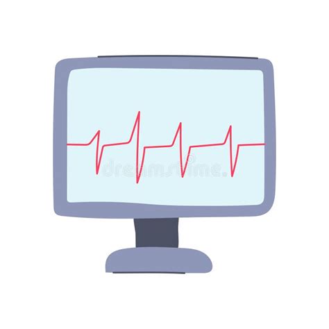 Portable Ekg Monitor Cartoon Vector Illustration Stock Illustration Illustration Of Device