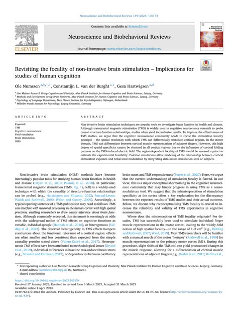pdf revisiting the focality of non invasive brain stimulation