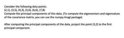 Solved Consider The Following Data Points Chegg
