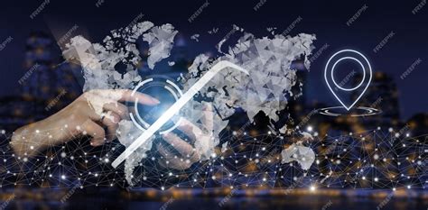 Premium Photo | Rule the world, world domination concepts. hand touch ...