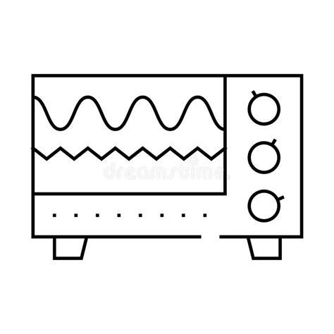 Electromagnetic Waves Checking Equipment Line Icon Vector Illustration