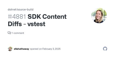 SDK Content Diffs Vstest Issue Dotnet Source Build GitHub