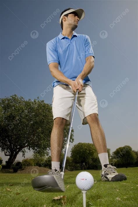 Golfer About To Tee Off Photo Background And Picture For Free Download