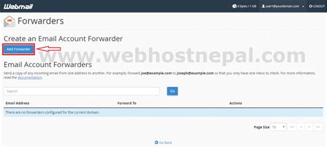 How To Create Email Forwarder In Cpanel Using Webmail Webhostnepal