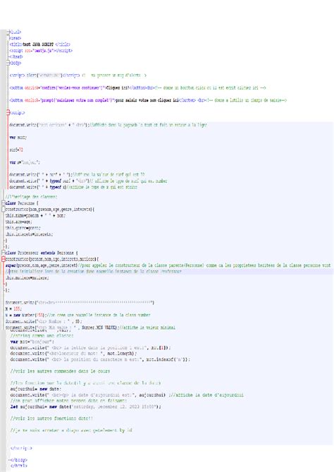 Javascript Note Automatique Studocu