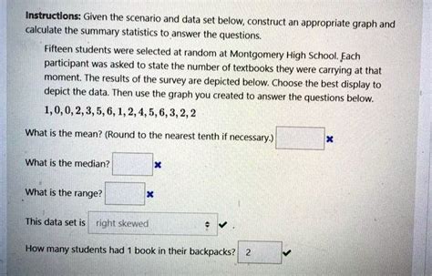 Solved Instructions Given The Scenario And Data Set Below Construct