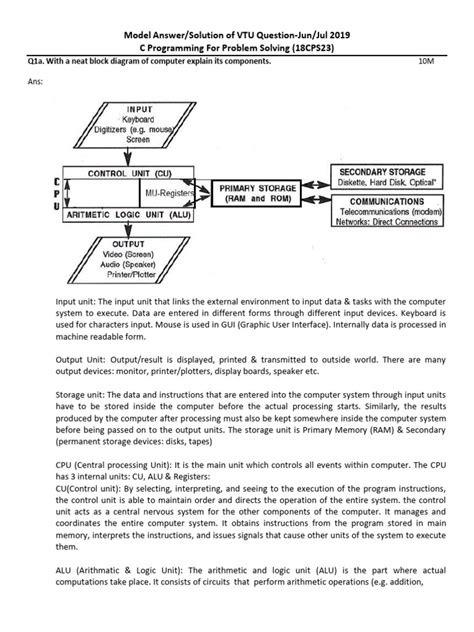 Psp July2019 Qp Solution Pdf Computer Data Storage Pointer Computer Programming