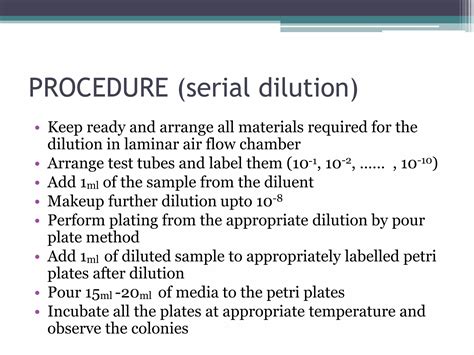 Serial Dilution Technique Pptx
