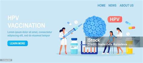 바이러스 감염 위험 또는 종양학을 줄이기 위한 Hpv 예방 접종 인간 유두종 바이러스 Hpv 감염 약물 자궁 경부암예방접종을 합니다 감염된 세포를 분석하는 과학자 Hpv