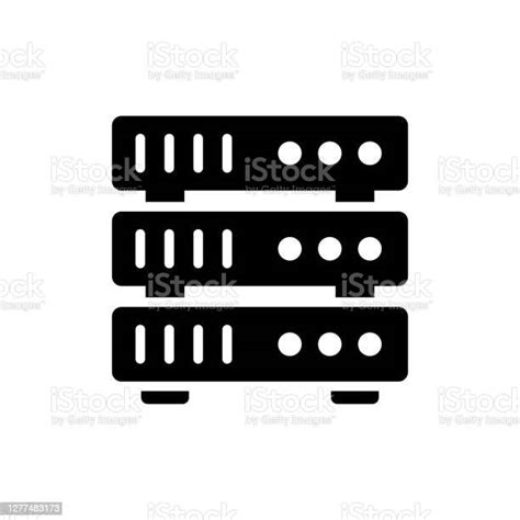 서버 솔리드 아이콘 스타일 일러스트레이션입니다 0명에 대한 스톡 벡터 아트 및 기타 이미지 0명 개념 네트워크 서버