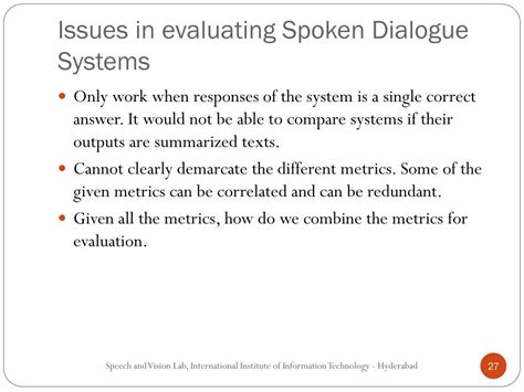Ppt Spoken Dialogue Systems A Tutorial Powerpoint Presentation Free