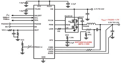 isl68201 single phase r4 digital hybrid pwm controller with pmbus