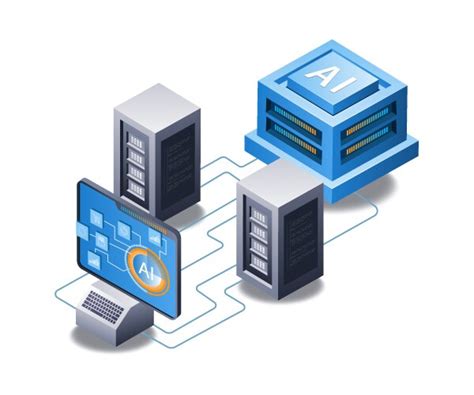 cloud server artificial intelligence technology vector image