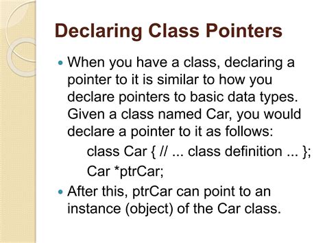 C Class And Object Pointer In C Programming Language Ppt