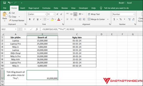 Hàm Sumif Trong Excel Là Gì Cách Sử Dụng đơn Giản Nhất Tin Học Văn Phòng Digital Marketing