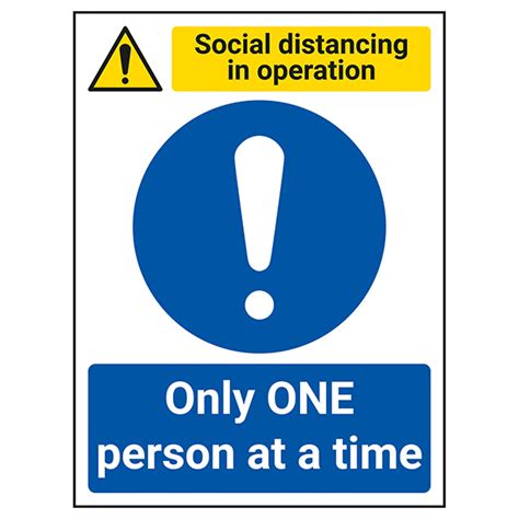 Social Distancing In Operation Only One Person A A Time Infection