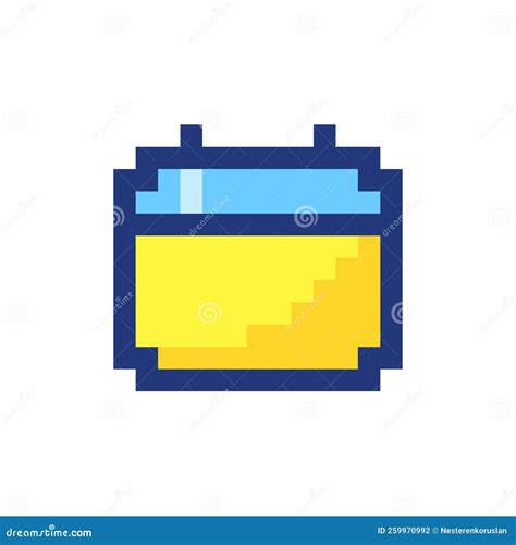 Calendar Pixelated Rgb Color Ui Icon Stock Vector Illustration Of