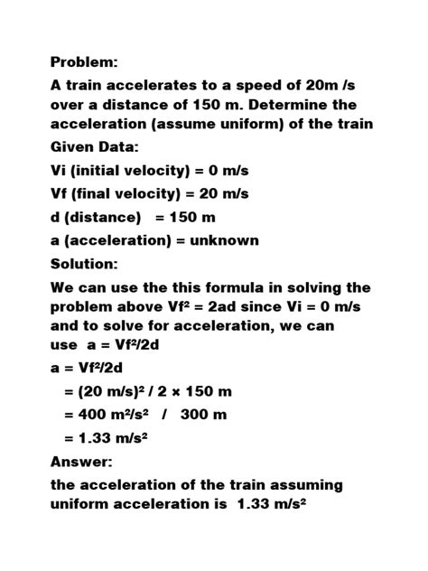 Science Word Problem With Answer And Solution Pdf
