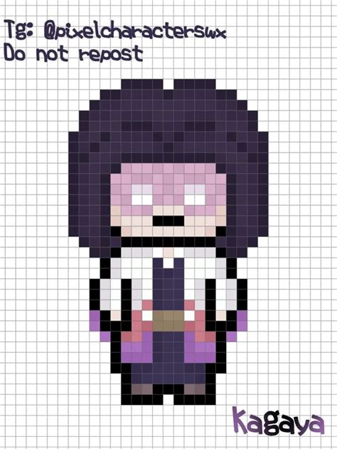 Пиксельная схема Кагая из клинок рассекающий демонов Милые рисунки Милый рисунок Артбуки