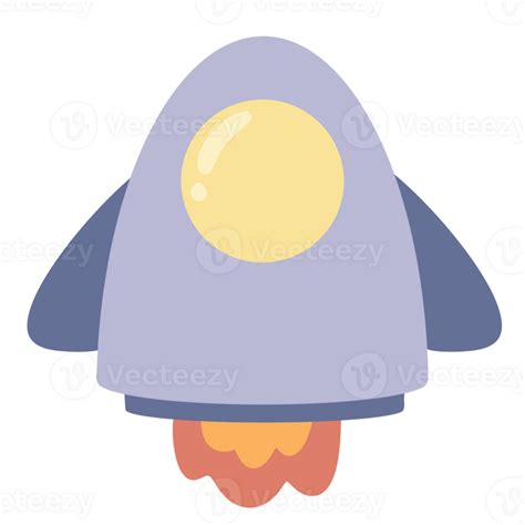 Cute Rocket Cartoon In Space 26518149 Png