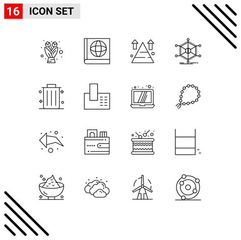 16 Universal Outlines Set For Web And Mobile Applications Office