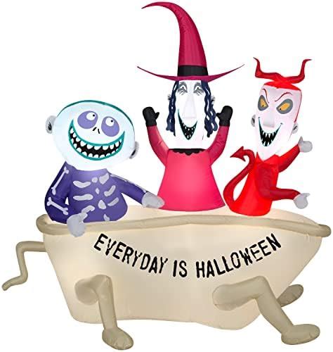 Amazon Com Gemmy Ft Tall Airblown Hocus Pocus Sisters Scene Disney Patio Lawn Garden