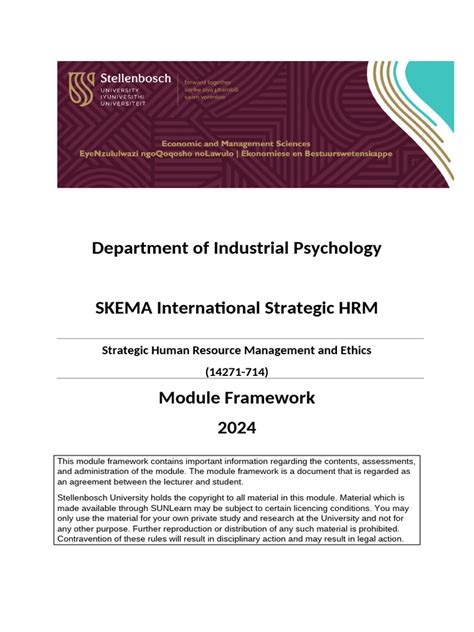 Skema Shrm Module Framework 2024 Pdf Human Resource Management Plagiarism