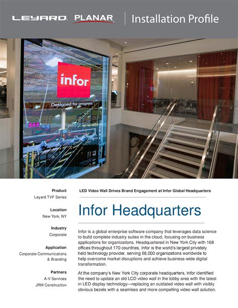 Led Video Wall Drives Brand Engagement At Infor Global Headq