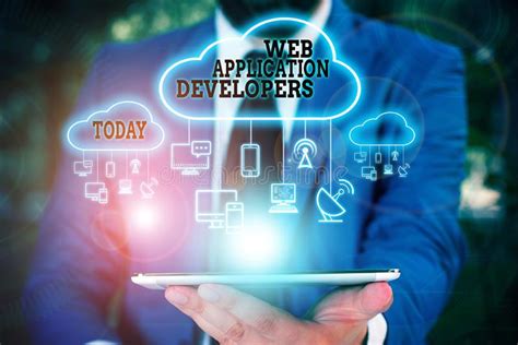 Text Sign Showing Web Application Developers Conceptual Photo Internet