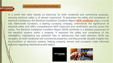 PPT EICR Certificate Ensuring Electrical Safety Nationwide Surveyors PowerPoint Presentation