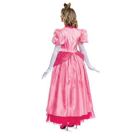 Super Mario Princess Peach Halloween Costume For Adult Women Size L