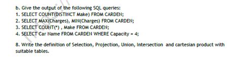 Cbse Class 12 Computer Science Data Base Concept Worksheet