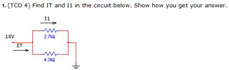 Solved Find IT And I1 In The Circuit Below Show How You Get Chegg Com