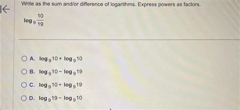 Write As The Sum Andor Difference Of Logarithms