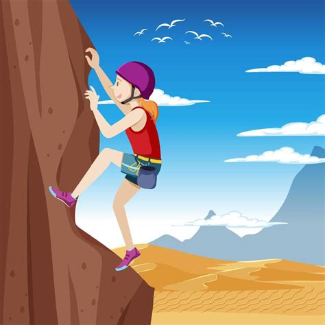 Outdoor Rock Climbing Scene 7252844 Vector Art At Vecteezy