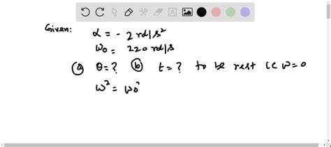 solved a flywheel has a constant angular deceleration of 2 0 rad s 2