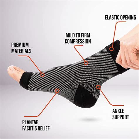 Black Plantar Fasciitis Compression Socks Plantar Fasciitis Socks