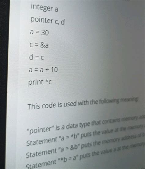 L Integer A Pointer C D A 30 C 8 A D C A A 10 StudyX