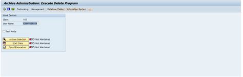 CRA SAP Tcode PP Archiving Delete Work Centers