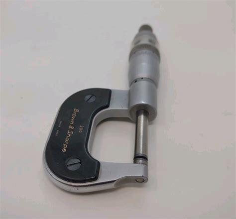 Brown And Sharpe 200 Swiss Micrometer 0 1 In 0001 Vintage Used