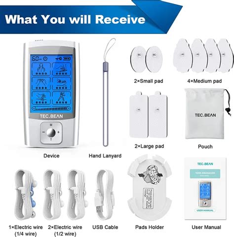 Dropship Tecbean 24 Modes Tens Unit Muscle Stimulator Rechargeable