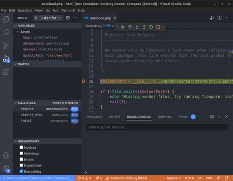 démarrer avec wintercms dans vs code sur docker · marvin durot