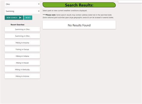 GitHub Mdbow NPS Activity Planner A Front End App That Uses The NPS API To Help Users Find