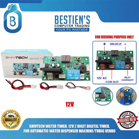 Shivtech Water Timer 12v 2 Digit Digital Timer For Automatic Water Dispenser Machine Tubig