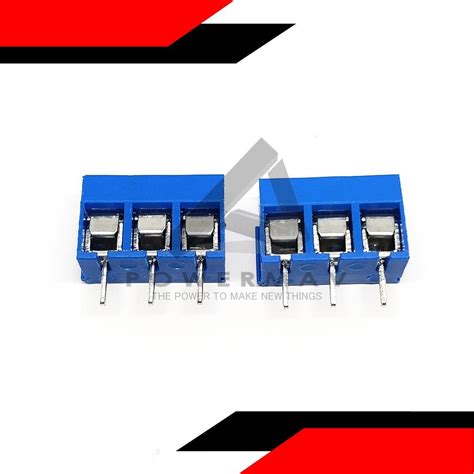 2pcs 3 Pin Terminal Block Blue PowerMav Electronics Store