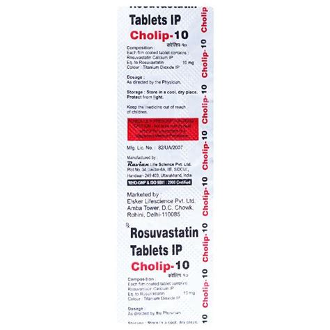 Buy Cholip 10 Tablet 10s Online At Upto 25 Off Netmeds