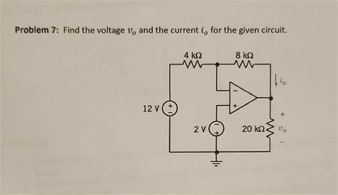 Solved Problem Find The Voltage Vo And The Current Io For Chegg