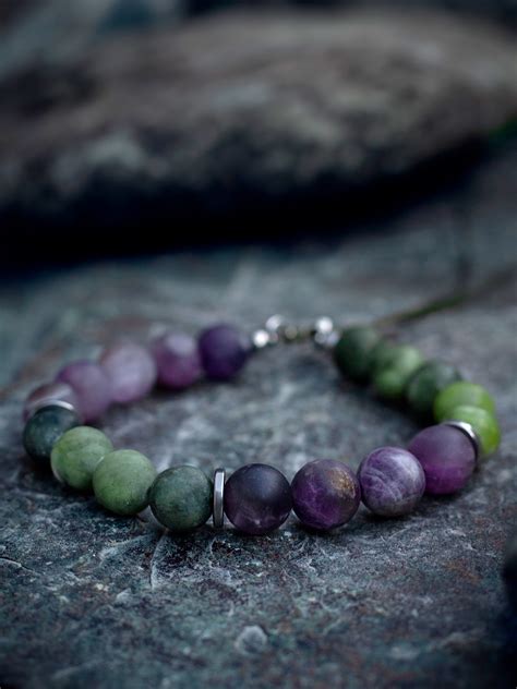 Браслет из нефрита и аметиста Браслет Бодхисатва Sigurd